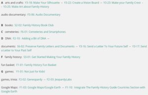 Activities Pages: Adding an Index and Trackers – The Family History ...