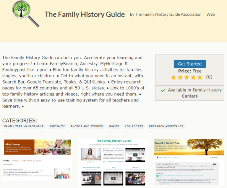 Using The Family History Guide