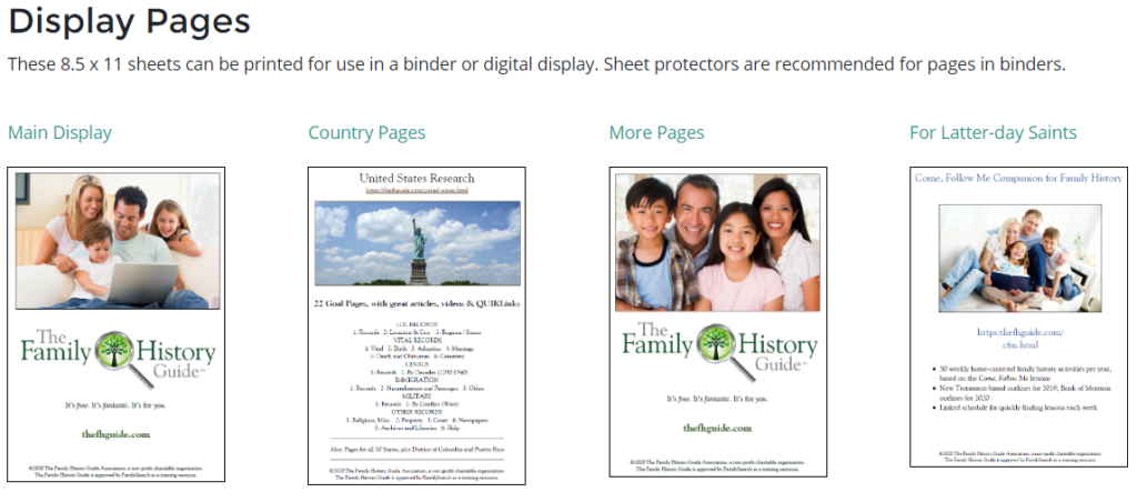 Introducing the Display Pages – The Family History Guide Blog