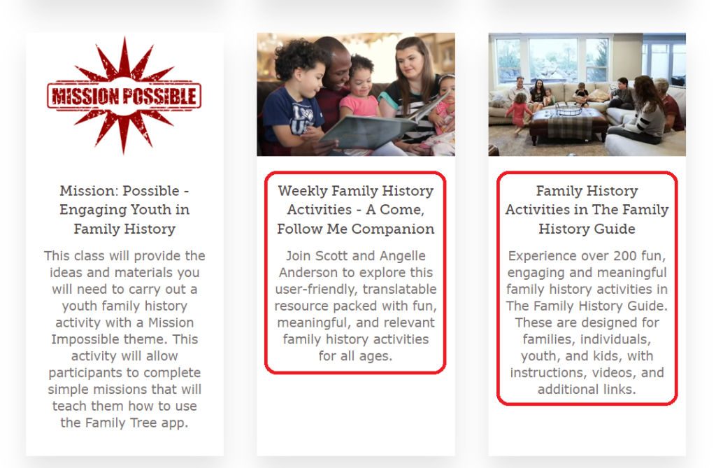 FamilySearch and The Family History Guide: Summer Activities – The ...