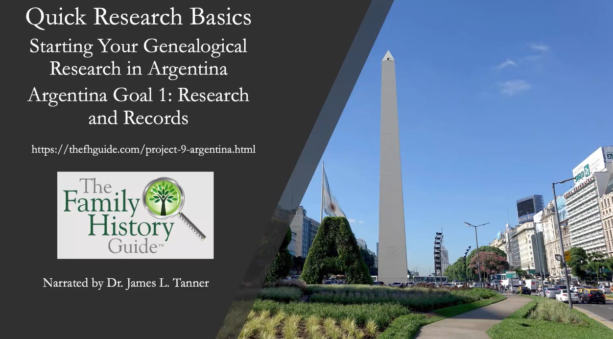 New QRB Video: Starting Your Research in Argentina – The Family History ...
