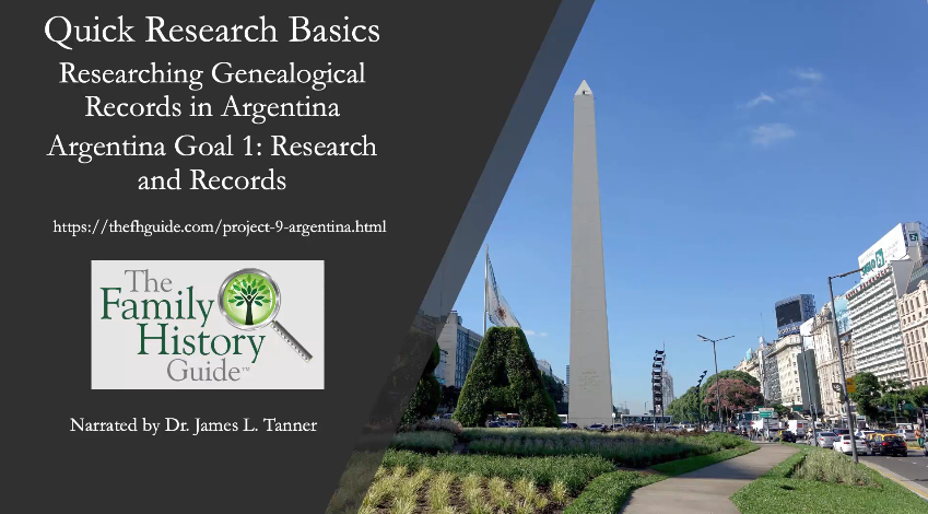 New QRB Video: Researching Records in Argentina – The Family History ...