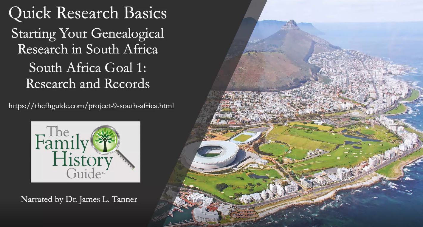 New QRB Video: Starting Your Research in South Africa – The Family ...